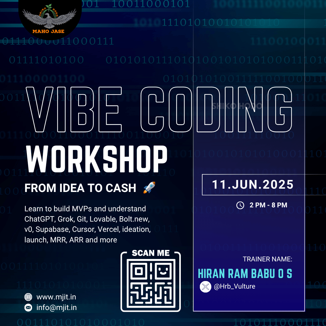 Vibe Coding Workshop | Dev & IT Training | Chennai, Madurai, Online | MJIT